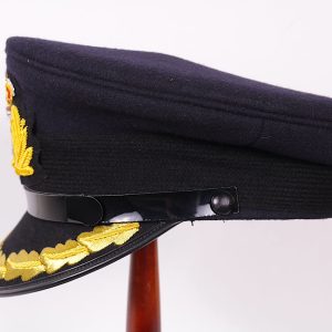 WW2 BRITISH NAVY OFFICER VISOR HAT GOLD BRAID CAP MILITARY 59cm LGE ...